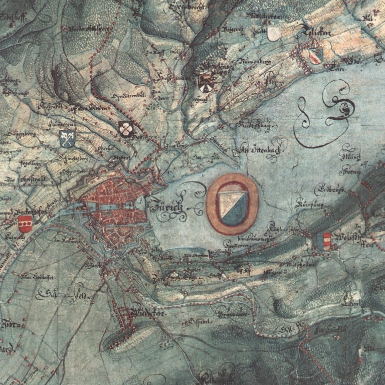 The Gygerkarte , or Gyger Map (and detail), made in 1667 by Hans Conrad ...